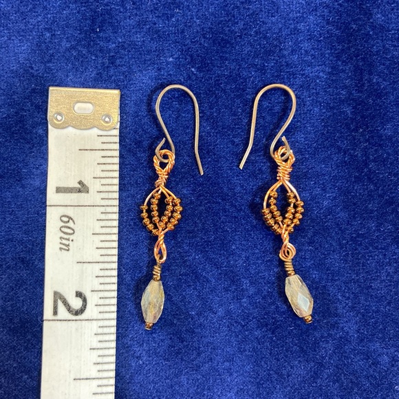 Monte Perry Design | Jewelry | Labradorite And Copper Dangle Pierced ...